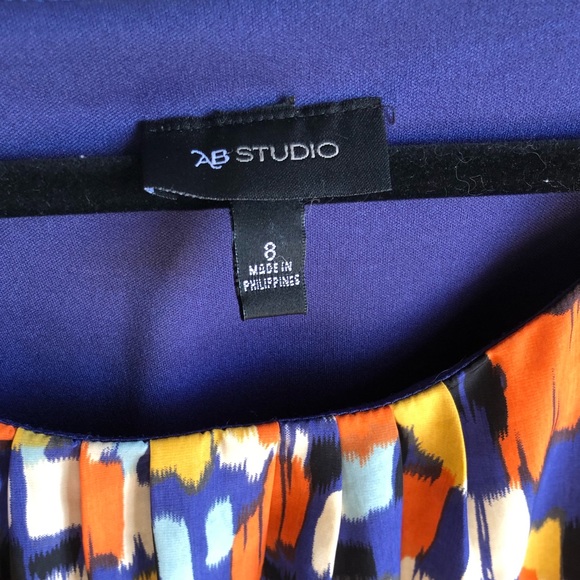 AB Studio | Dresses | Ab Studio Womens Colorful Dress With Pockets ...